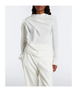 Tove Draped Caped Silk Top