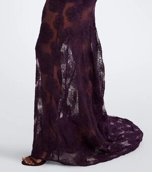ROTATE BY BIRGER CHRISTENSEN Floral-appliqué Tulle Gown