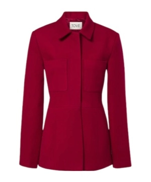 Tove Eton Wool And Cashmere Jacket - Red
