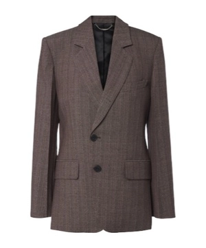 Victoria Beckham Striped Single-breasted Blazer - Black