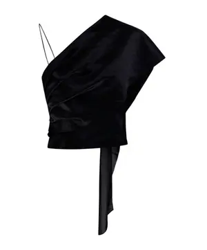 FORTE_FORTE Asymmetric Draped Camisole