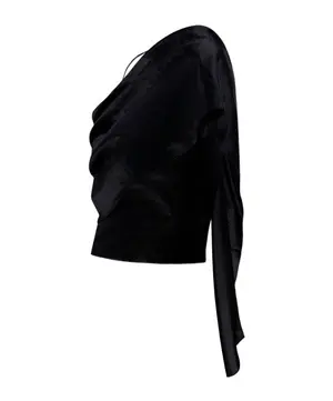 FORTE_FORTE Asymmetric Draped Camisole