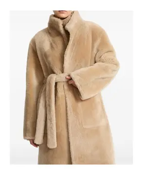 YVES SALOMON Long-sleeve Belted Coat