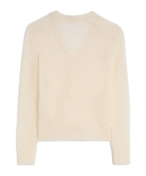 JIL SANDER Lace-knit Mohair-blend Cardigan