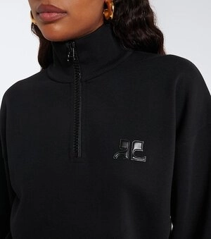 COURREGES Cotton Fleece Sweatshirt