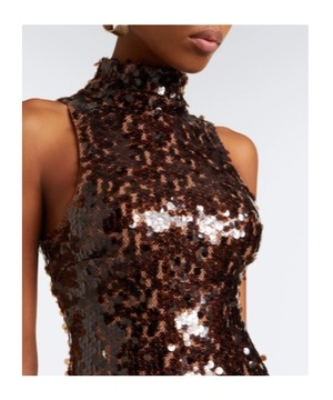 Christopher Esber High-neck Sleeveless Sequin Evening Dress