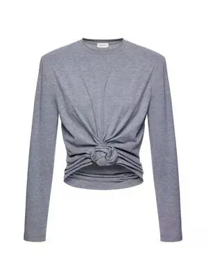 Magda Butrym Rosette-detail Long-sleeve Blouse
