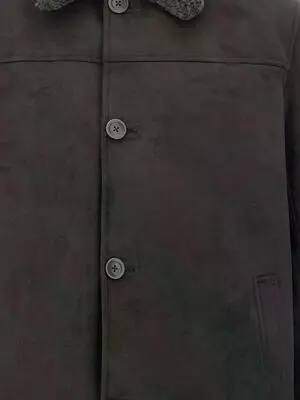 Herno Shearling-trimmed Faux-suede Jacket