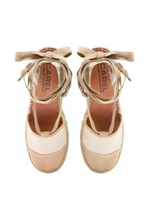 CAREL Parasol Lace-up Wedge Espadrilles
