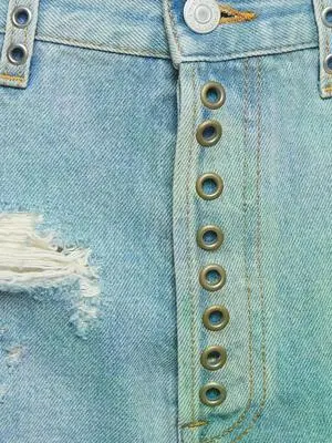 Gucci Distressed Eyelet-embellished Shorts