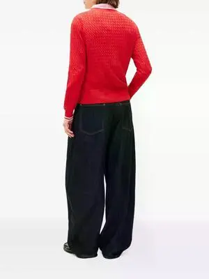 Tommy Hilfiger Cable Knit V-neck Sweater