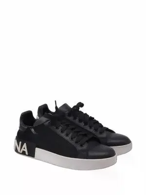 Dolce & Gabbana 2010s Portofino Logo Sneakers - Black