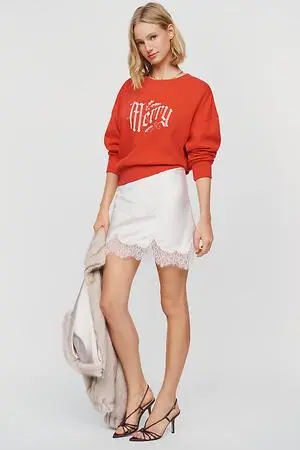 Anthropologie Maeve Merry 100% Cotton Graphic Sweatshirt