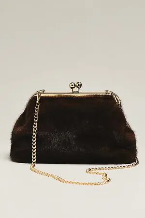 LISI LERCH Sarah Faux Fur Clutch - Brown