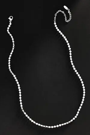Anthropologie Demi Floatg Crystal Necklace - Silver