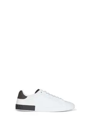 Dolce & Gabbana White And Dark Grey Nappa Calfskin Leather And Nubuck Portofino Low-top Sneakers - Multicolor