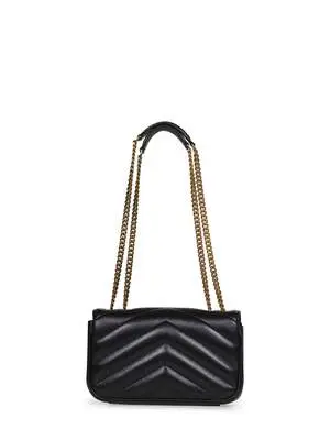 Saint Laurent Black Loulou Small Shoulder Bag