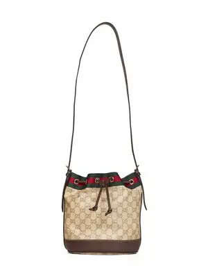 Gucci Sand And Dark Brown Venice Mini Bucket Bag