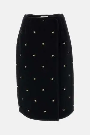 RIER Walker Krokus Boiled Wool Wrap Skirt - Multicolor