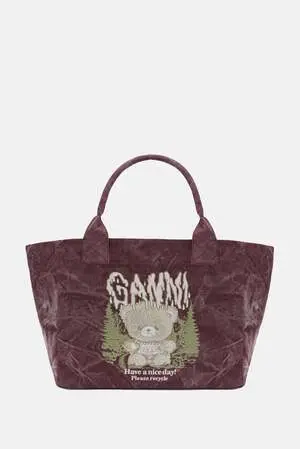 GANNI Shopper Snow Teddy Bear Medium