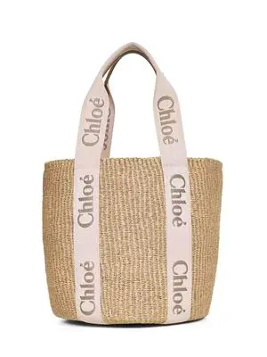 Chloé Blushy Beige Woody Large Basket Bag