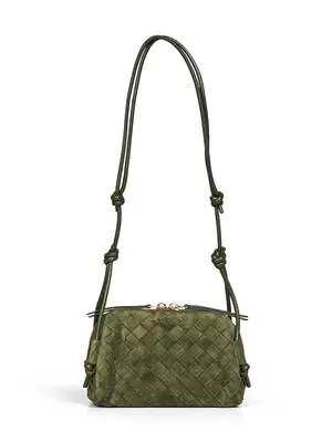 Bottega Veneta Green Tweed Concert Pouch