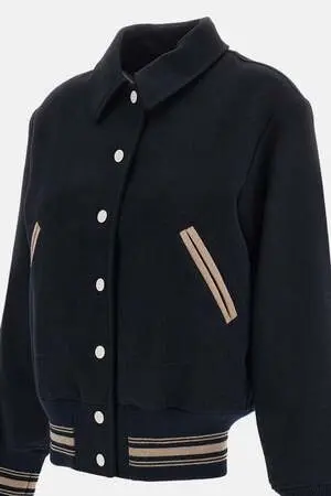 GOLDEN GOOSE Journey W's Slim Bomber Jacket Ria Textured Wv - Multicolor