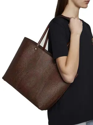 Etro Paisley Jacquard Medium Tote Bag - Multicolor