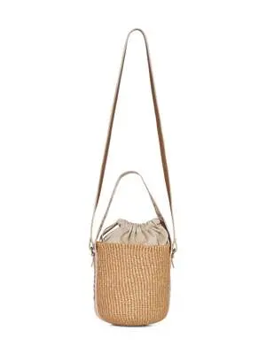 Chloé Beige Woody Small Basket Bag - Multicolor