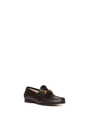 Gucci Brown Leather Horsebit 19653 Loafers