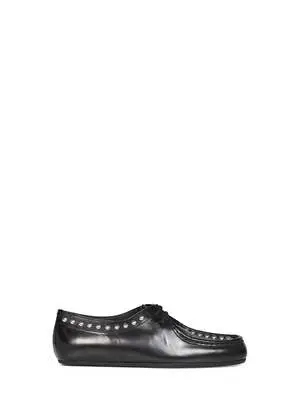 JIL SANDER Black Leather Loafers With Studs