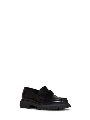 FERRAGAMO Black Cocoon Loafers With Gancini Ornament