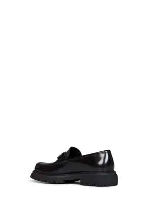 FERRAGAMO Black Cocoon Loafers With Gancini Ornament