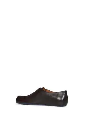 JIL SANDER Cocoa Lightweight Leather Hood Lace-up Shoes - Multicolor