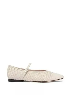 CAREL Tracy Woven Leather Ballet Flats - Neutrals