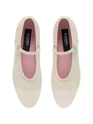 CAREL Tracy Woven Leather Ballet Flats