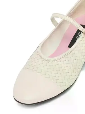 CAREL Tracy Woven Leather Ballet Flats