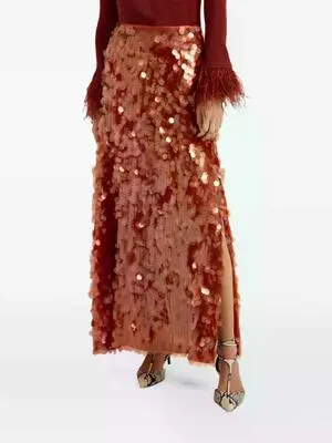 MARIE OLIVER Odessa Sequin-embellished Maxi Skirt