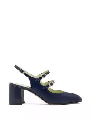 CAREL Banana Patent Calf Leather Slingback Pumps - Blue