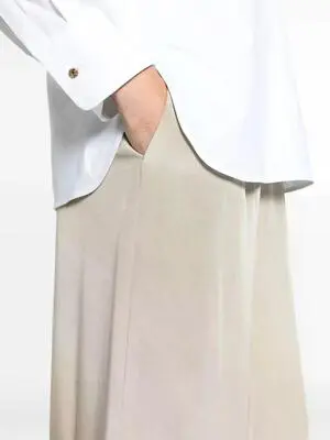 Max Mara Relaxed-fit Heavy Silk Trousers Stone