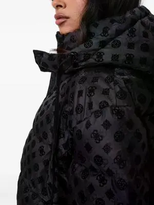 Guess Logo-print Cropped Puffer Jacket