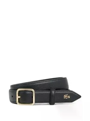 Lacoste Champs-élysées Embossed Leather Belt - Black