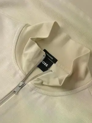 BOSS Zip-up Textured Cardigan