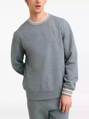 Pringle Of Scotland Logo-embroidered Striped-trim Sweater
