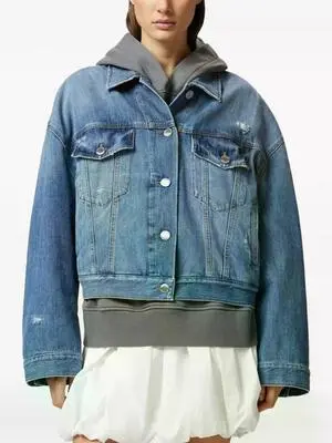 Pinko Distressed Denim Jacket