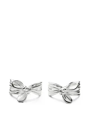 MISSOMA X Markgong Bow Half-hoop Earrings - Silver
