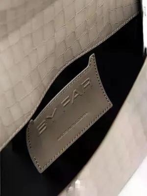By Far Mini Longa Crocodile-effect Tote Bag