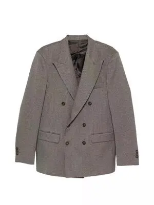 MARSEM Double-breasted Check-pattern Suit - Brown