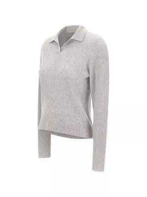 GRAN SASSO Ribbed-knit Long-sleeve Sweater - Grey