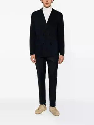 GTA Luca Pleated Wool Trousers - Blue